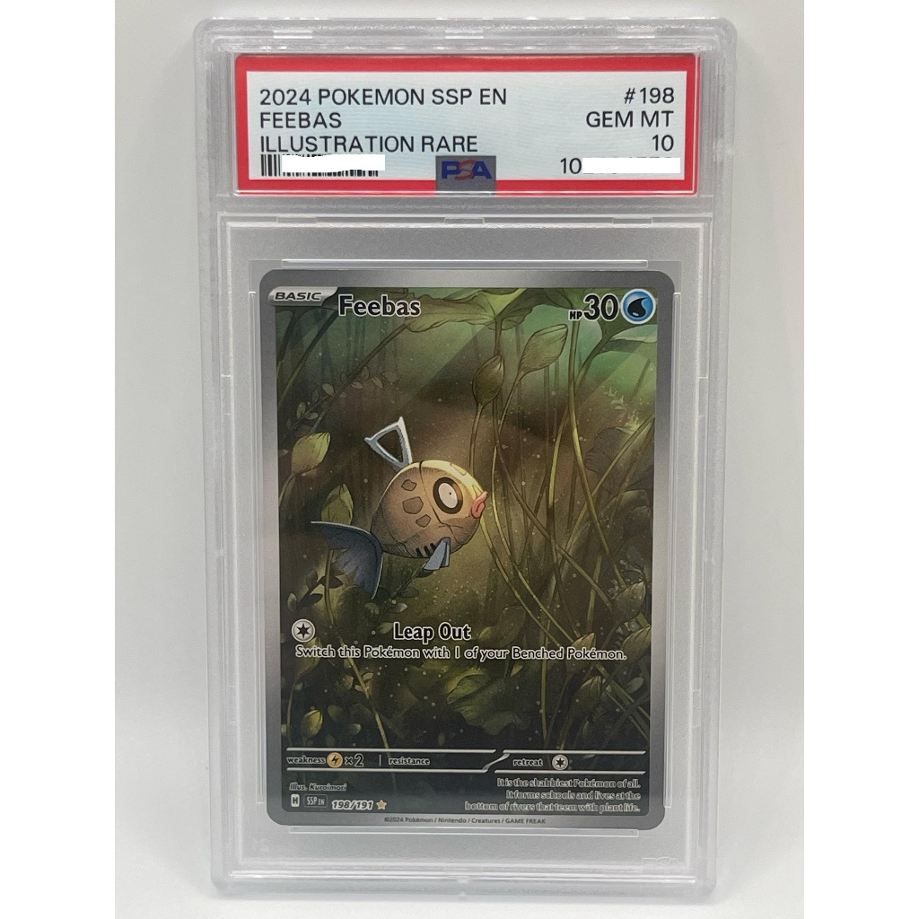 2024 POKEMON SSP EN-SURGING SPARKS 198 FEEBAS ILLUSTRATION RARE [PSA 10] | Shopee Malaysia