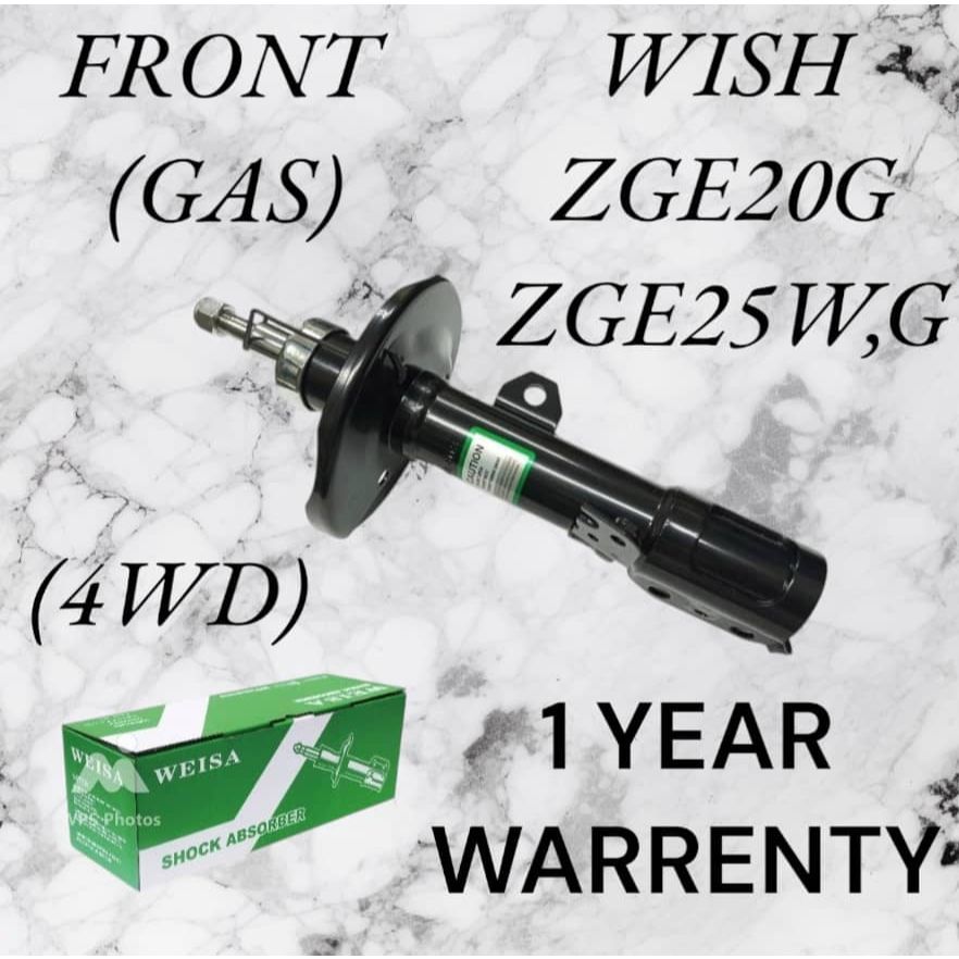 (BRAND WEISA) TOYOTA WISH ZGE20G,W ZGE25W,G ZGE21G [2WD][4WD] FRONT REAR SHOCK ABSORBER (1 YEAR ...
