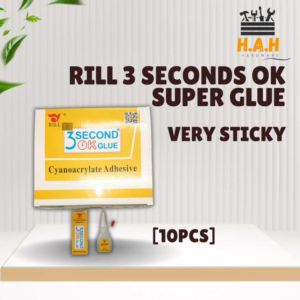 🔥10PCS 🔥 RILL 3 SECONDS OK SUPER GLUE | Shopee Malaysia