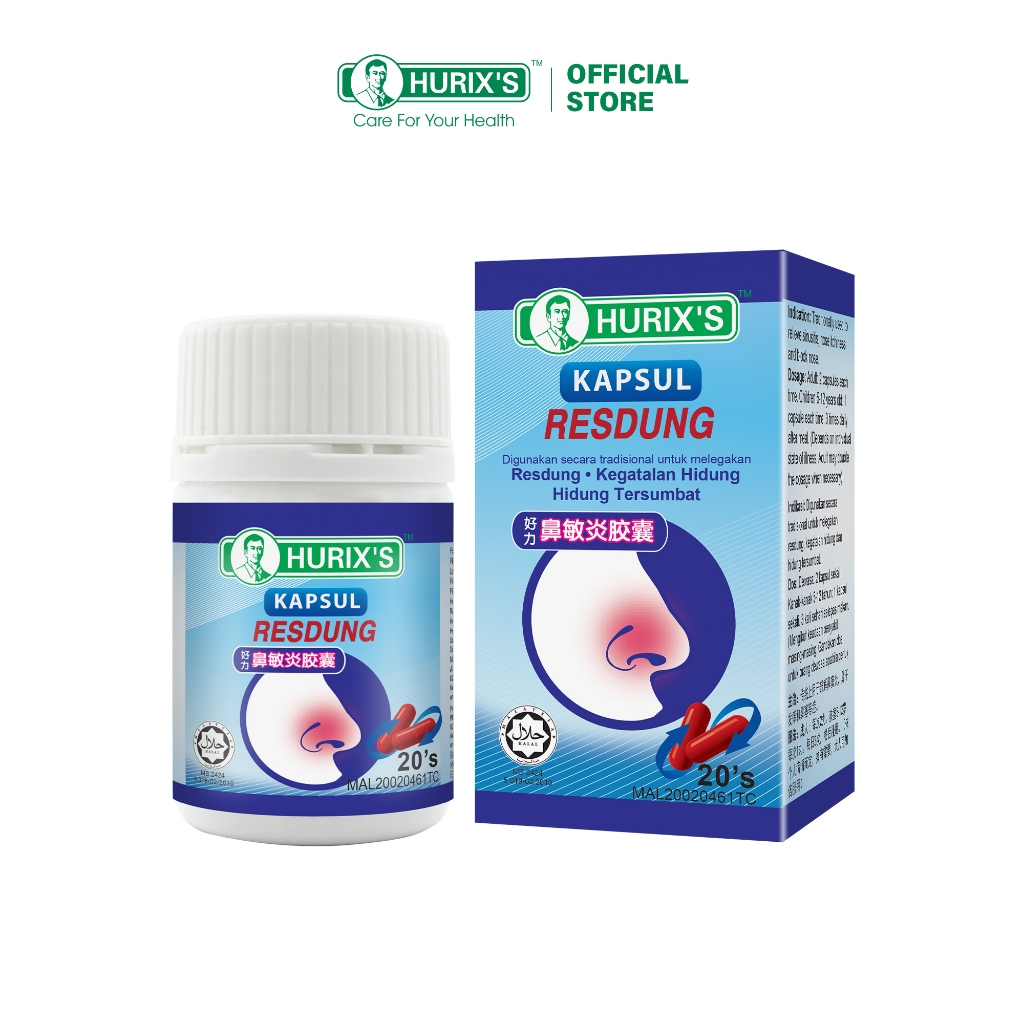 HURIX'S Resdung Capsule (20's) - sinus - allergic rhinitis | Shopee ...