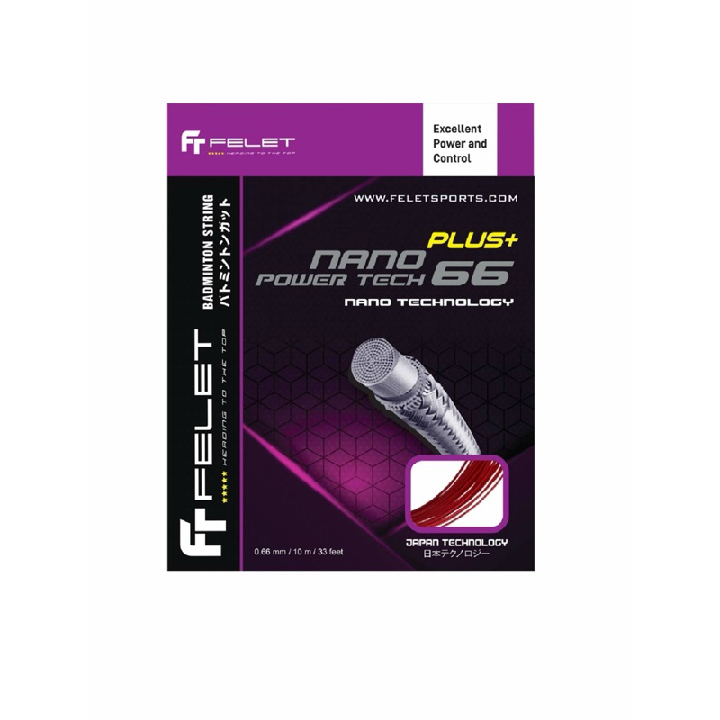 FELET NANO POWER TECH 66 PLUS+ BADMINTON STRING (100% AUTHENTIC ...
