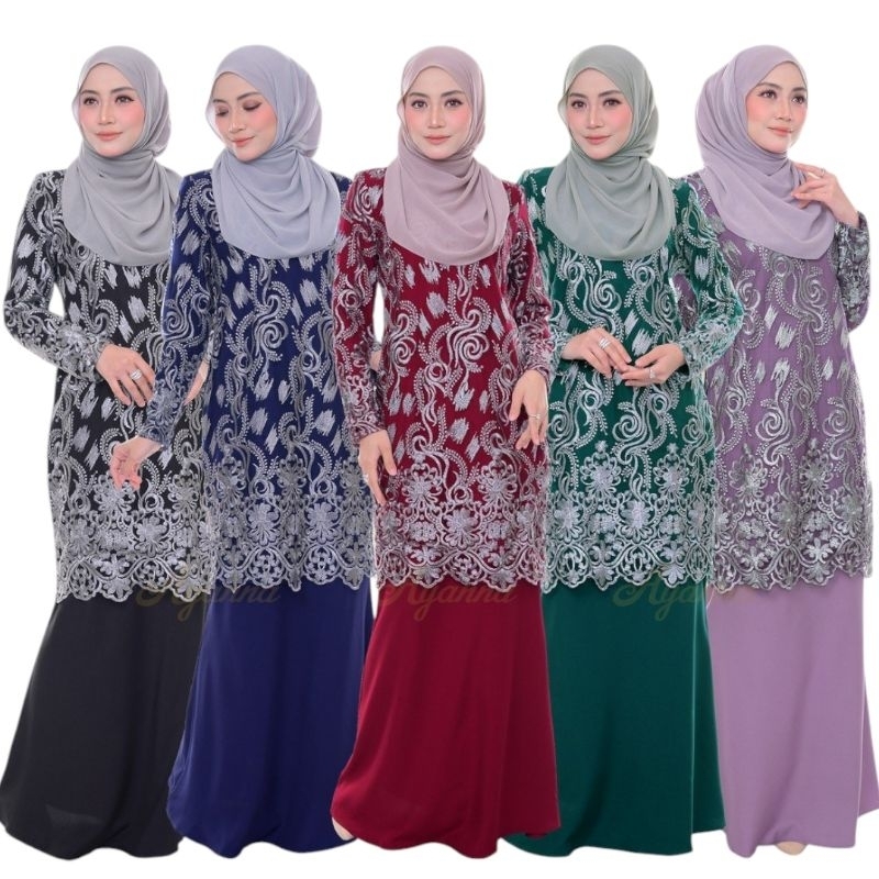 EMYRA LACE KURUNG S-7XL (Saiz 36 - 55). Baju Kurung Moden Plussize. Baju Raya 2025 Saiz Besar ...