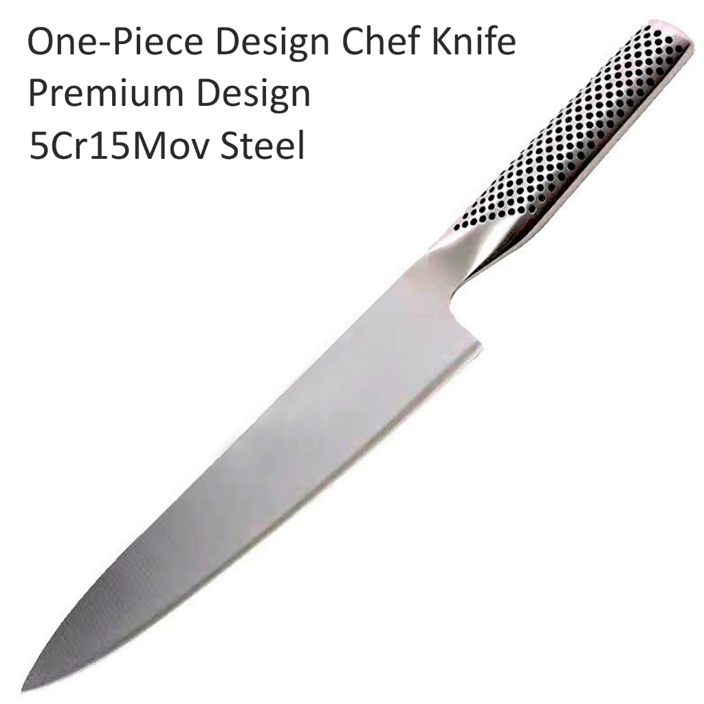 Premium One Piece Full Handle Chef Knife Santoku Knife Pisau Chef Dapur ...