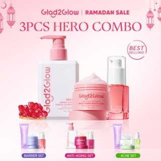 Glad2Glow for Raya Ready 3 in1 Skincare Cleanser+Moisturizer+Serum ...