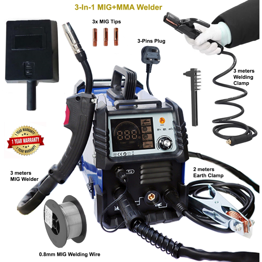 Welding Machine Metal Welder MIG/MMA/Lift TIG 3-In-1 Welding Machine ...