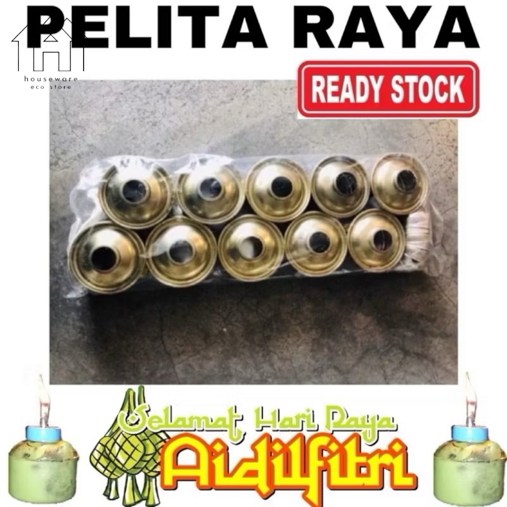 6pcs/10pcs Pelita Raya Tin Besi Plastic Siap Sumbu / Pelita Hari Raya ...