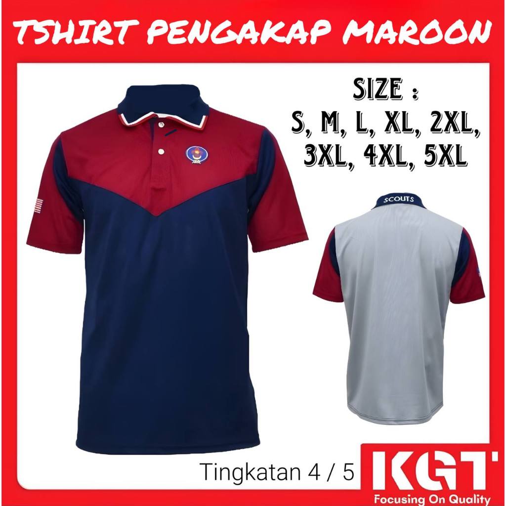 Tshirt Uniform Scout Microfiber Baju Pengakap New Design Lengan Pendek ...