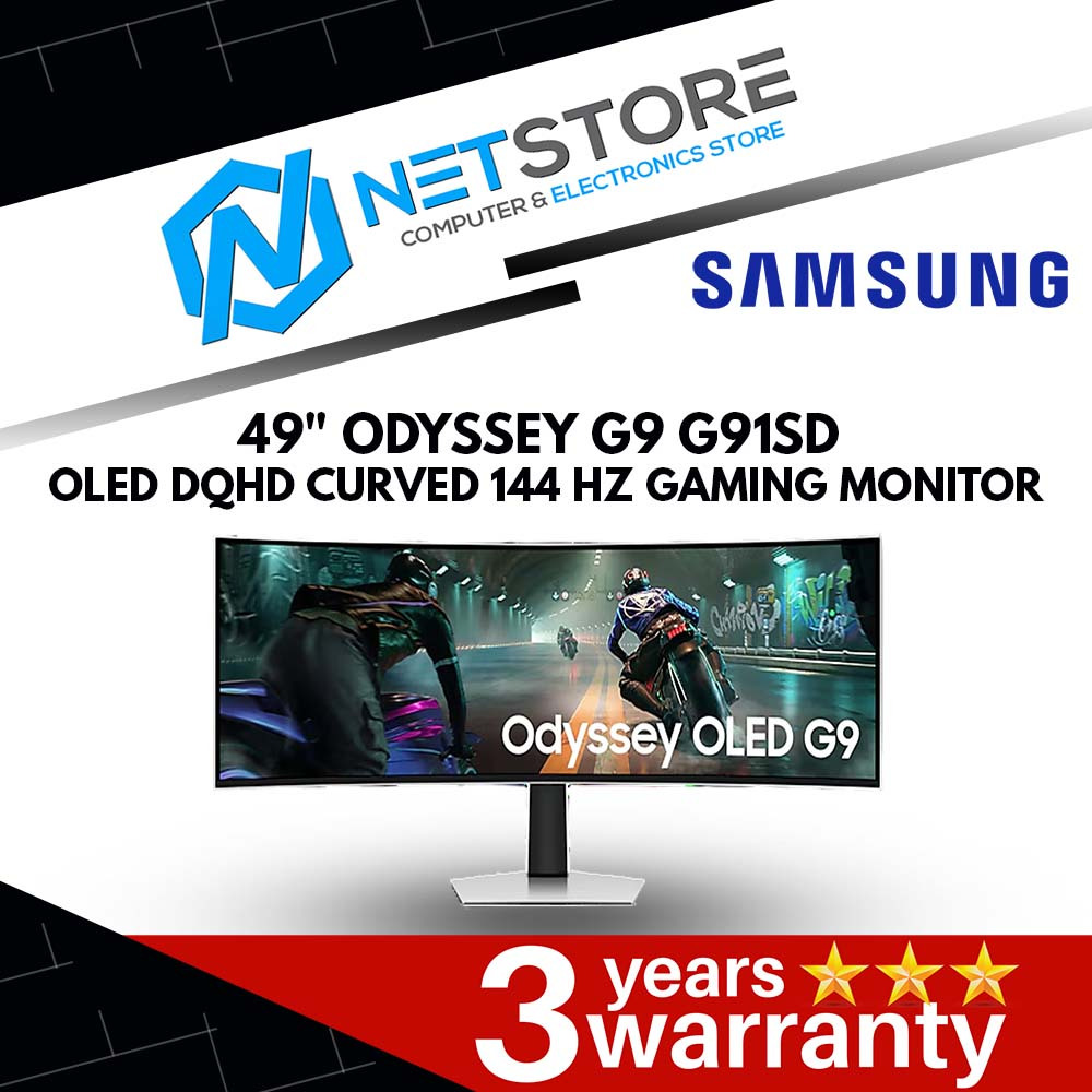 SAMSUNG 49" ODYSSEY G9 G91SD OLED DQHD CURVED 144 HZ GAMING MONITOR ...