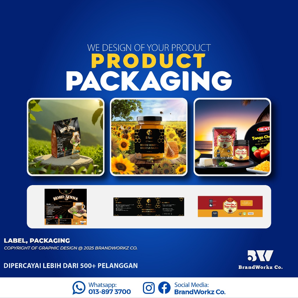 Packaging Design/Label Design/Sticker Design/Design Services/Upah ...