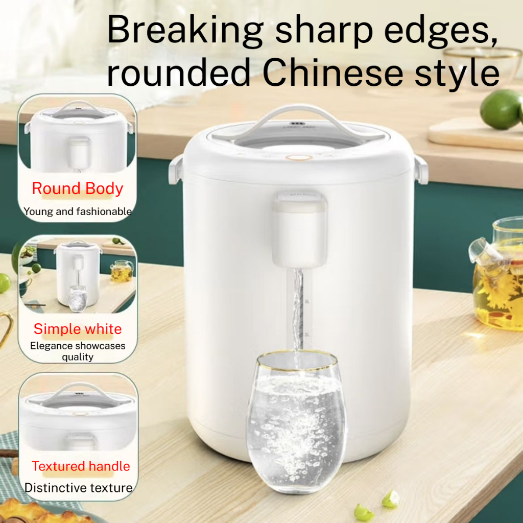 (Ready Stock)Midea Insulated Electric Kettle 5L White Round Shape Body ...