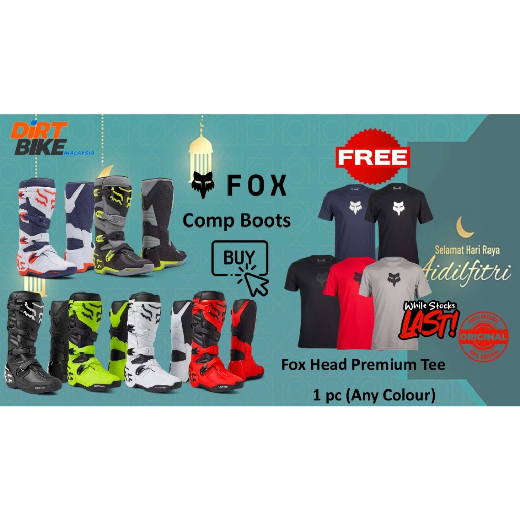 🎊RAYA PROMOTION 🎊 [READY STOCK] FOX Racing Comp X Off Road Boots /FOX ...