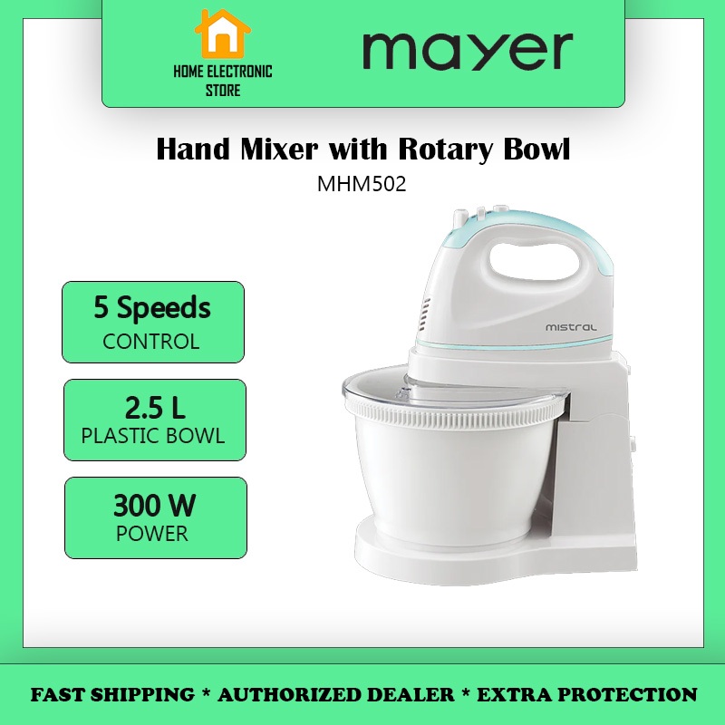 Mistral 2.5L Hand Mixer MHM502 5 Speed Setting MRMHM502XXPKML ...
