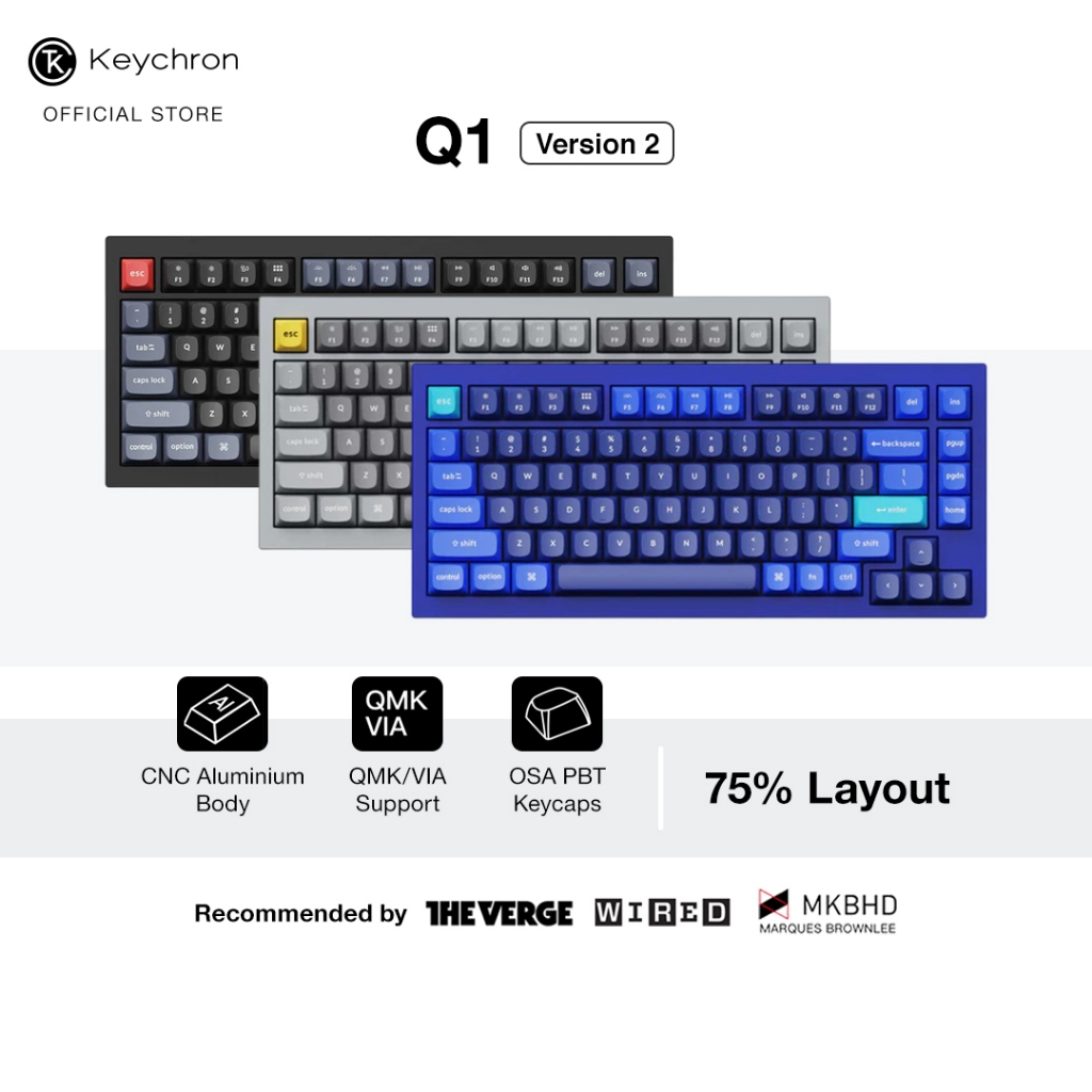 [Up to 30% Off] Keychron Q1 Mechanical Keyboard | 75% Layout ...