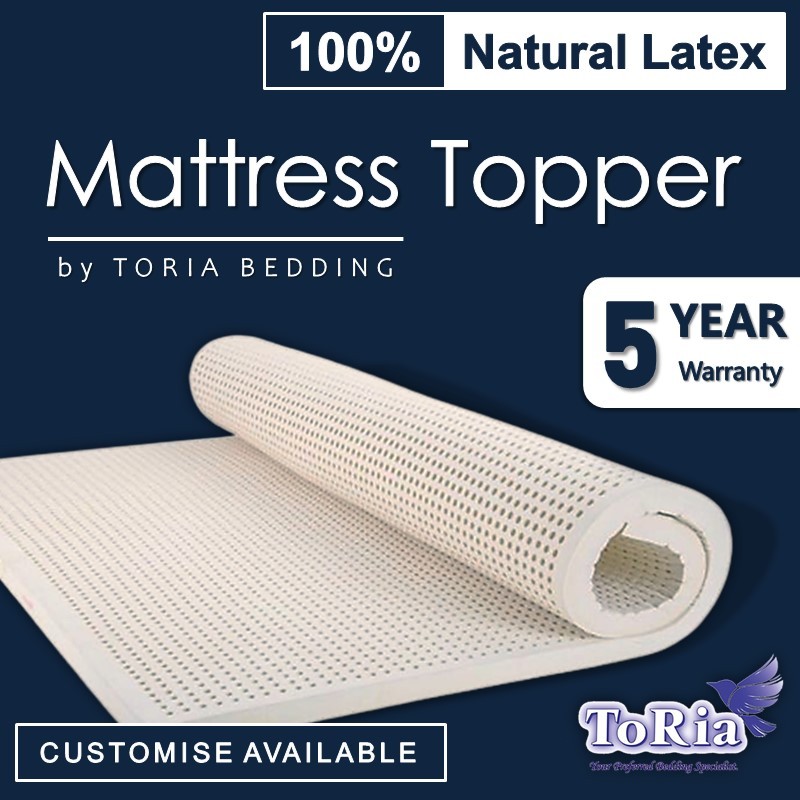 TORIA 100% Natural Latex Topper / Mattress Topper / Pure Latex / Lapik ...
