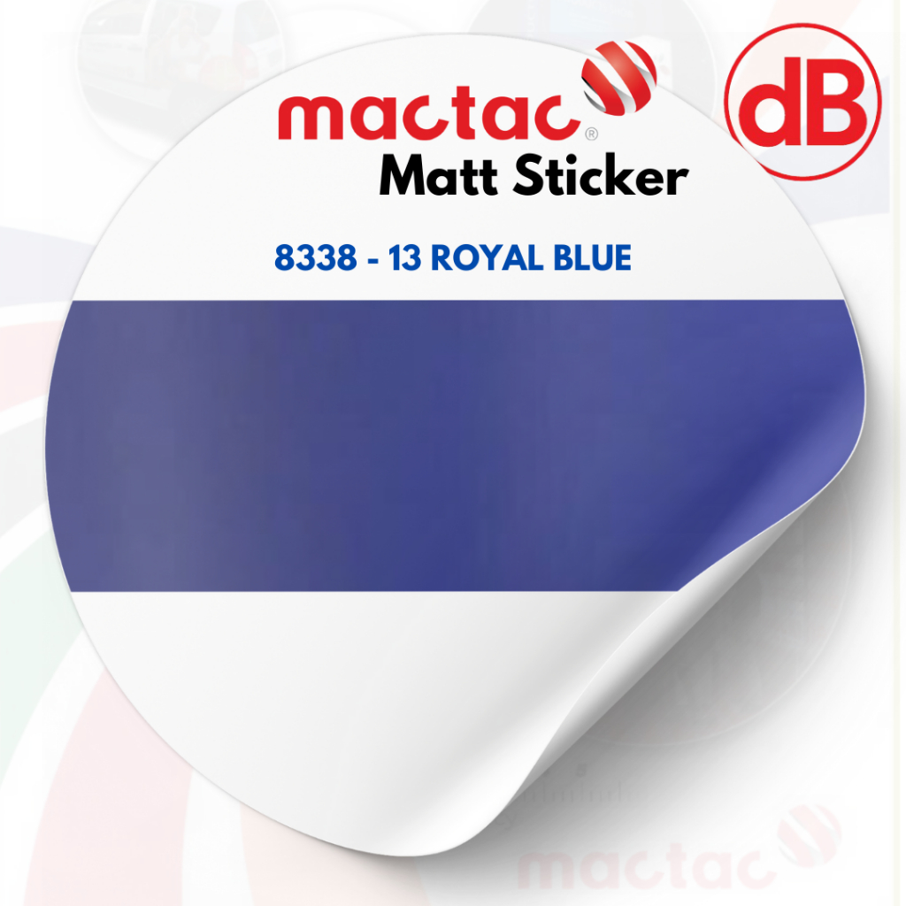 Mactac Sticker 8338 - 13 - Royal Blue (Roll) (4FT X 164FT). | Shopee ...