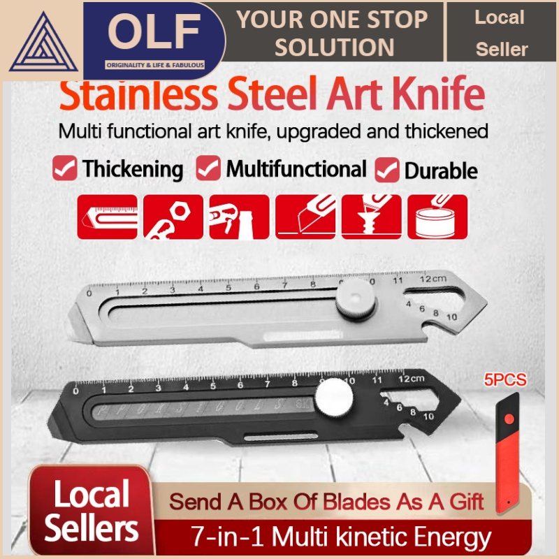 10 In 1 Multifunctional Pocket Utility Knife Stainless Stationery ...