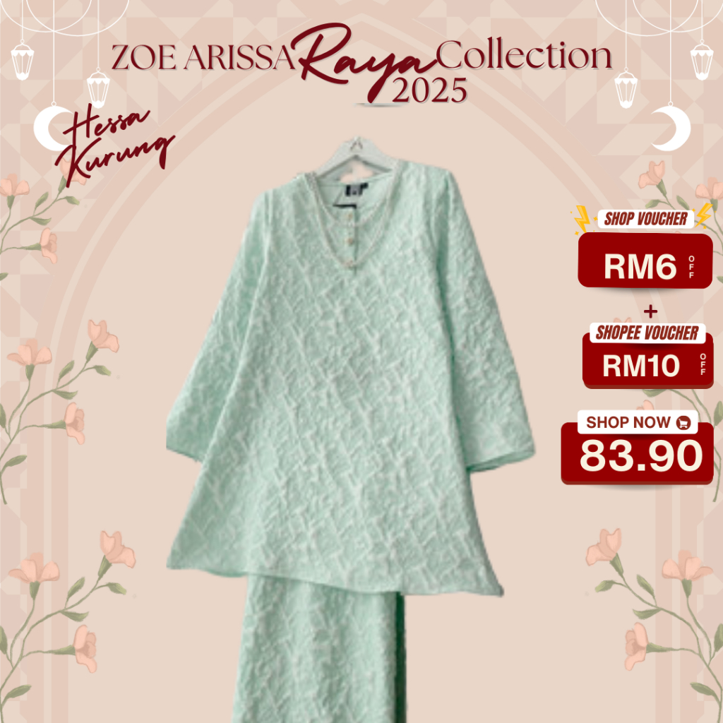 ZOE ARISSA Raya 2025 Hessa Kurung Moden Brocade Textured Luxury Kurung ...