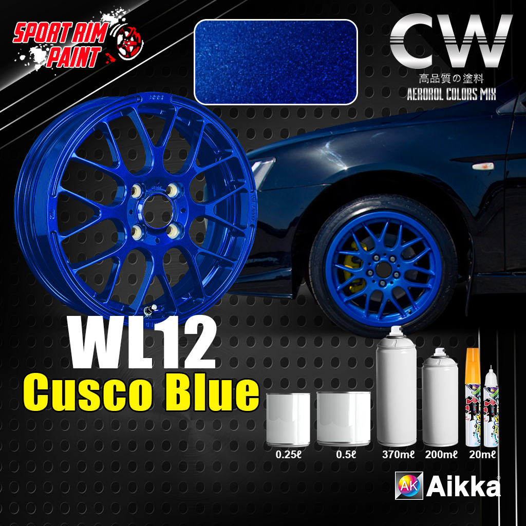 [ Sport Rim Cusco Blue ] 2K Paint WL12 CW Aikka Spray 🛵 DIY Aerosol ...