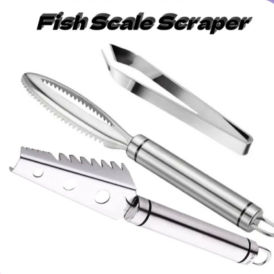 (C4-C5) Fish Scale Scraper Non-Slip Stainless Steel Manual Fish Scale ...