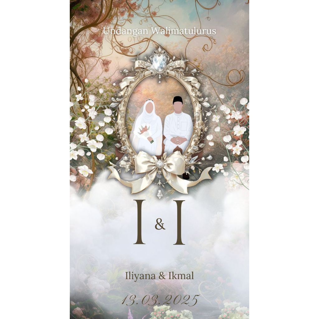 Kad kahwin digital | digital wedding card | tema garden | tunang ...