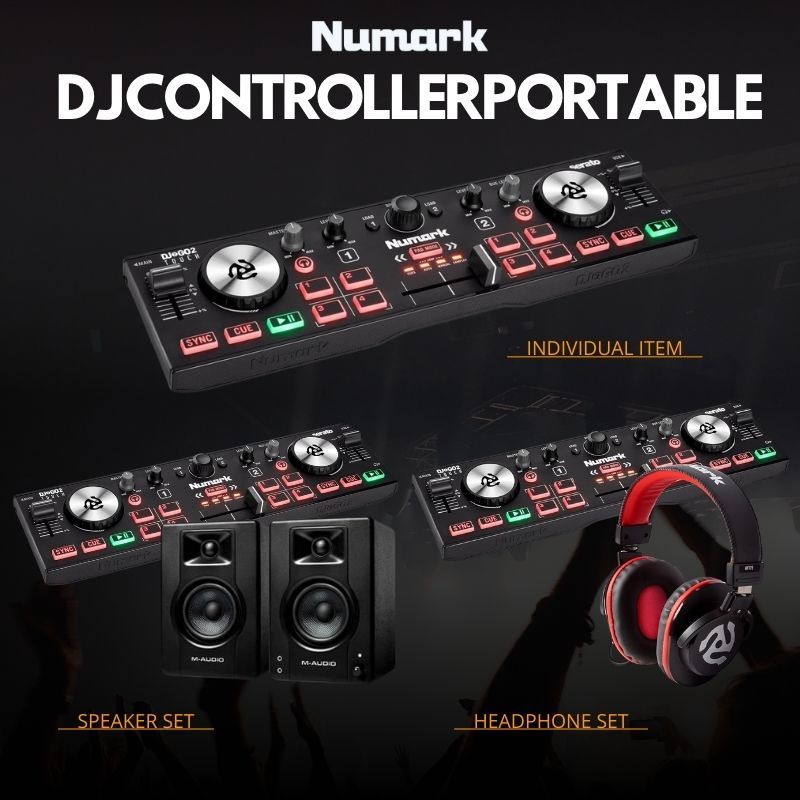 Numark Portable DJ Controller and Headphone Set: DJ2GO2 Touch & HF175 ...