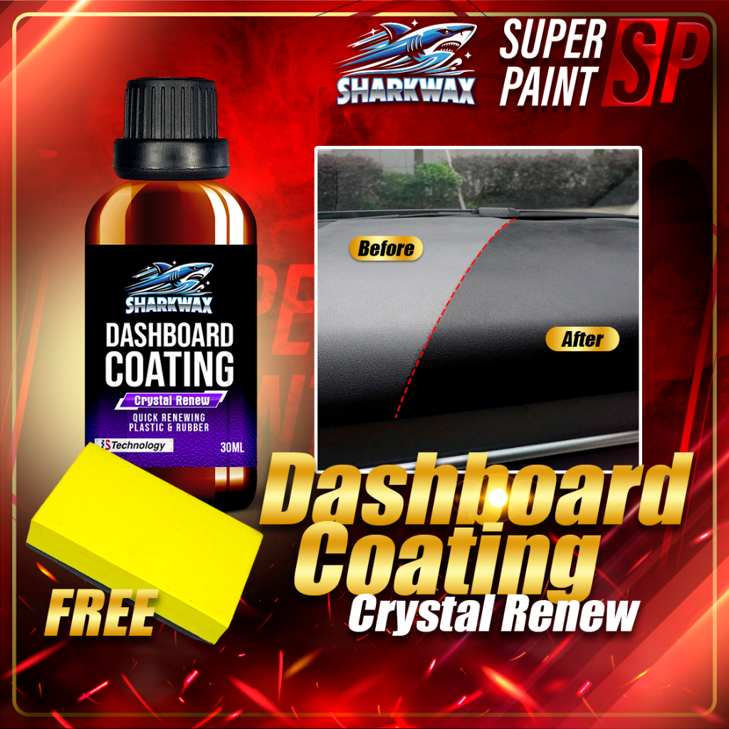 Shark Wax Dashboard Coating 30ML US Technology Crystal Coating Plastic ...