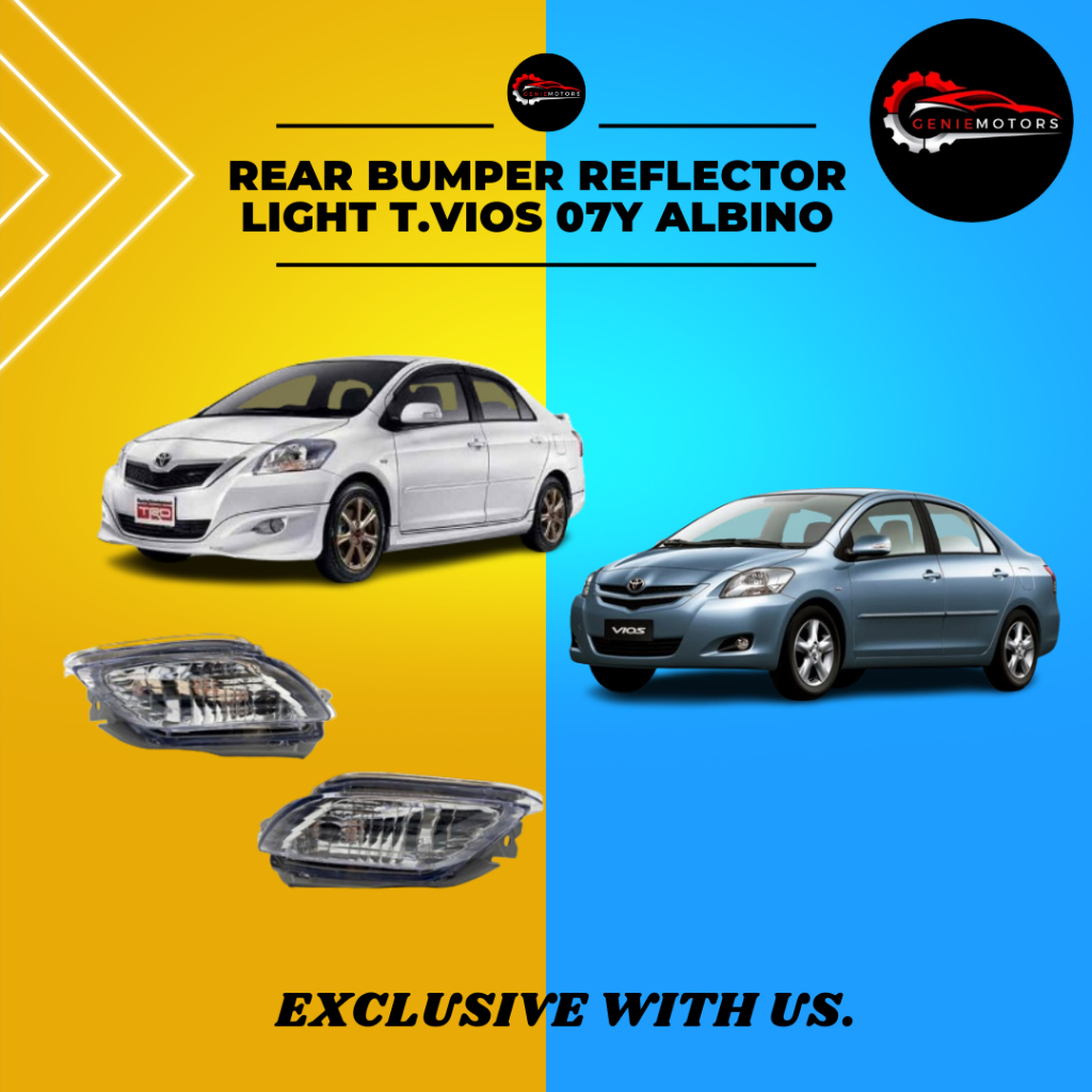 2PCS TOYOTA VIOS NCP93 2007~2012 REAR BUMPER REFLECTOR BULB LIGHT LAMP ...