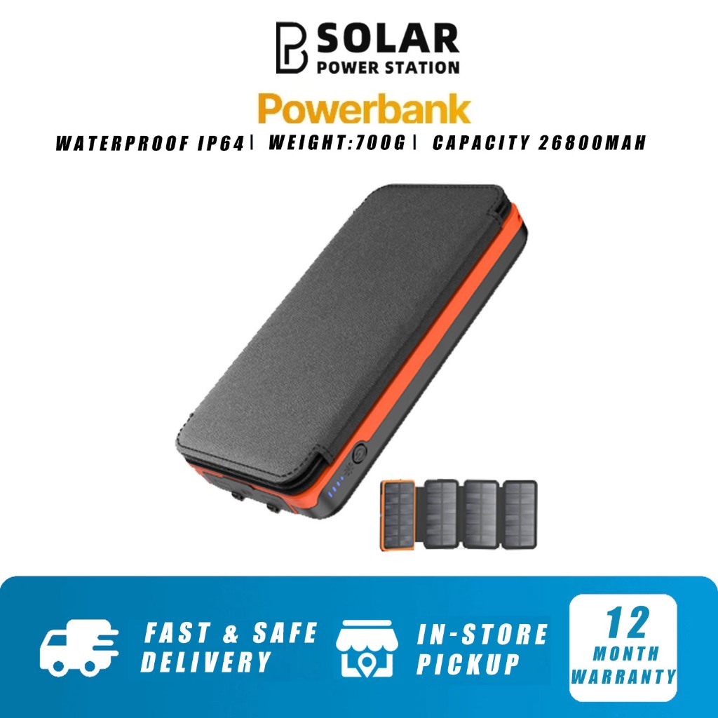 PB SOLAR Wireless Power bank 26800mah Fast charging Orginal Power bank ...