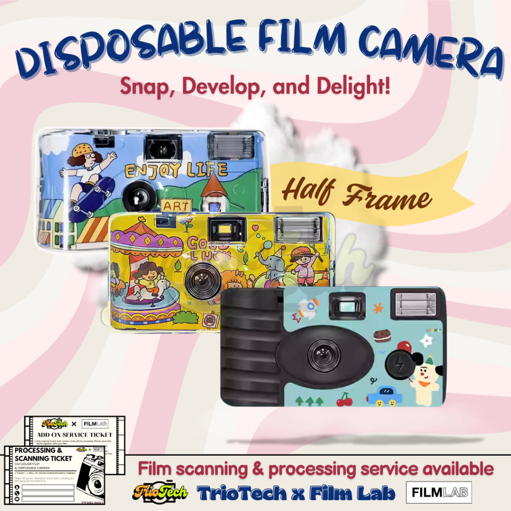 Disposable Film Camera Half Frame with Flash | Cute Easy-to-use gift ...