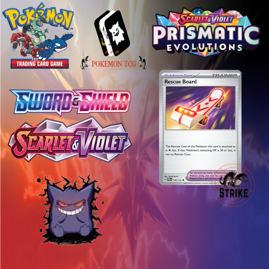 Pokemon Trainer Card - Rescue Board 126/131 Prismatic Evolution SV8.5 ...