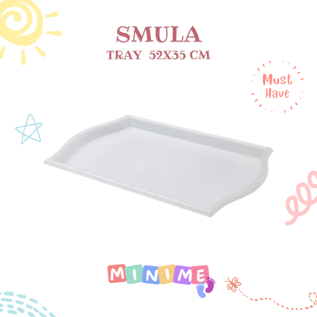 IKEA SMULA Tray Dulang Plastik, transparent 52x35 cm | Shopee Malaysia