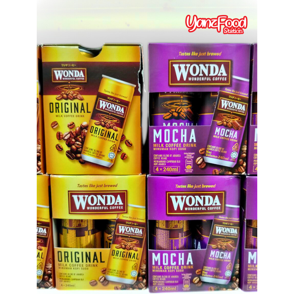 WONDA Wonderful Coffee Milk Coffee Drink Original/Latte/Mocha/Kopi ...