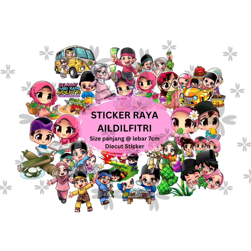 Sticker Raya 2025 Selamat Hari Raya Aidilfitri Ramadan Mubarak Puasa ...