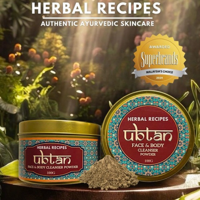 HERBAL RECIPES AYURVEDIC UBTAN FACE & BODY CLEANSER POWDER (HERBAL BATH ...