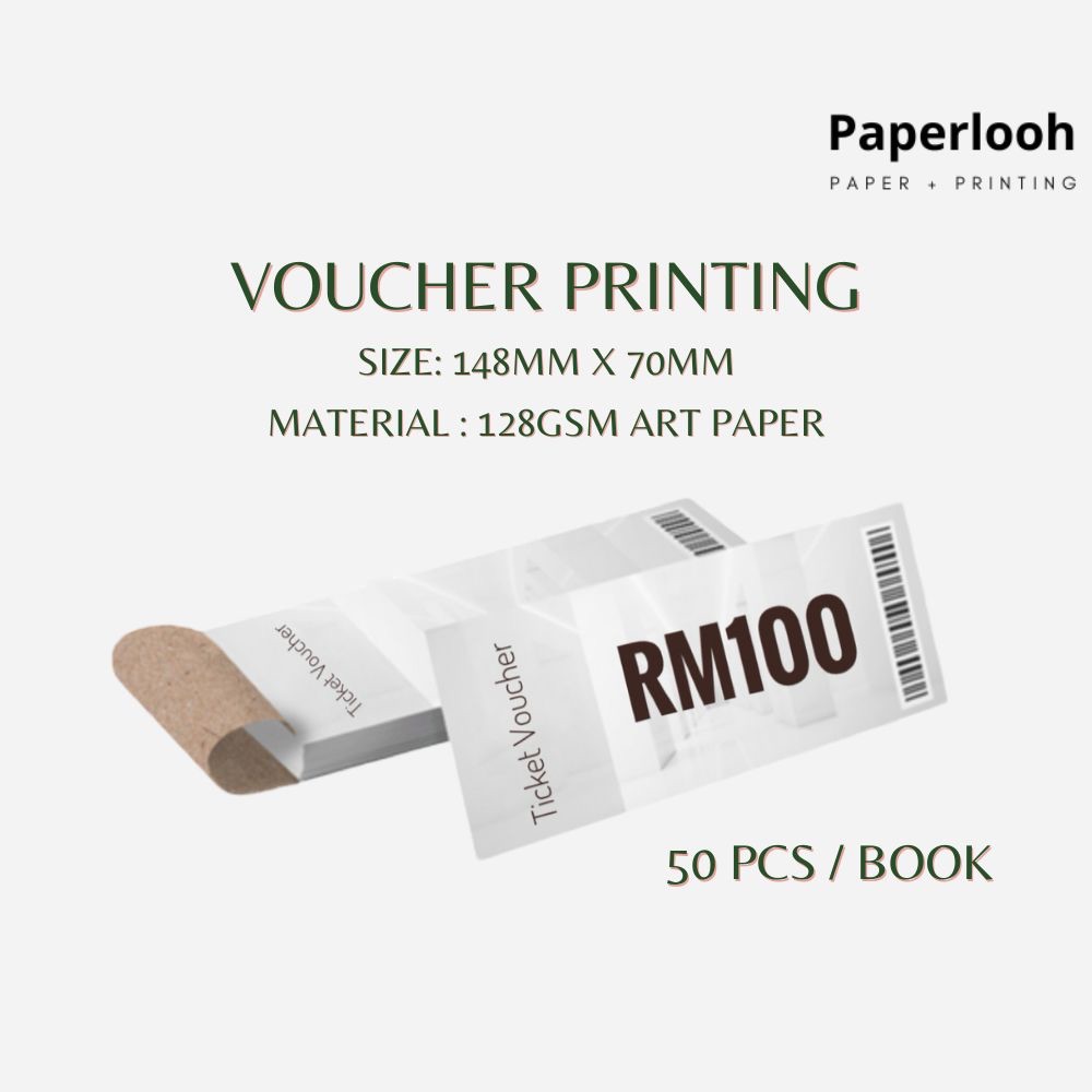 100pcs Custom Voucher Printing Service | Shopee Malaysia