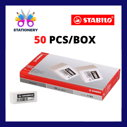STABILO 1183 Legacy Eraser / Rubber / Pemadam Office student (50pcs/box ...