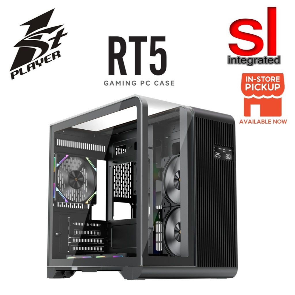 1st Player RT5 Micro ATX Gaming PC Casing with TOP U-Shaped Tempered ...