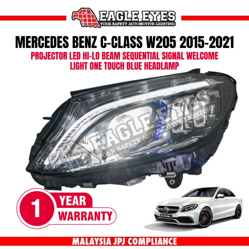 MERCEDES BENZ C-CLASS W205 2015-2021 PROJECTOR LED HI-LO BEAM ...