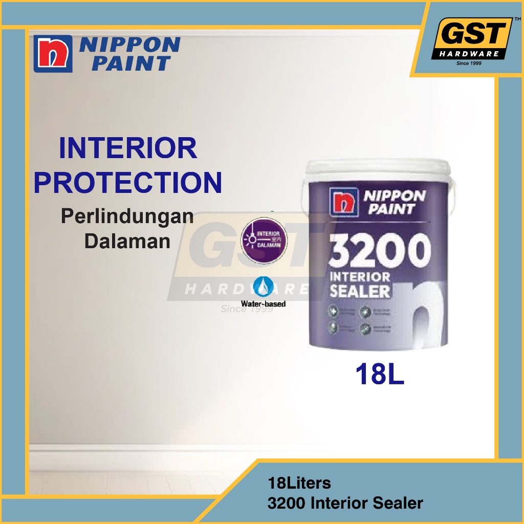 18L Nippon Paint 3200 Interior Wall Sealer Cat Sealer Paint Nippon Sealer Nippon Paint Undercoat ...