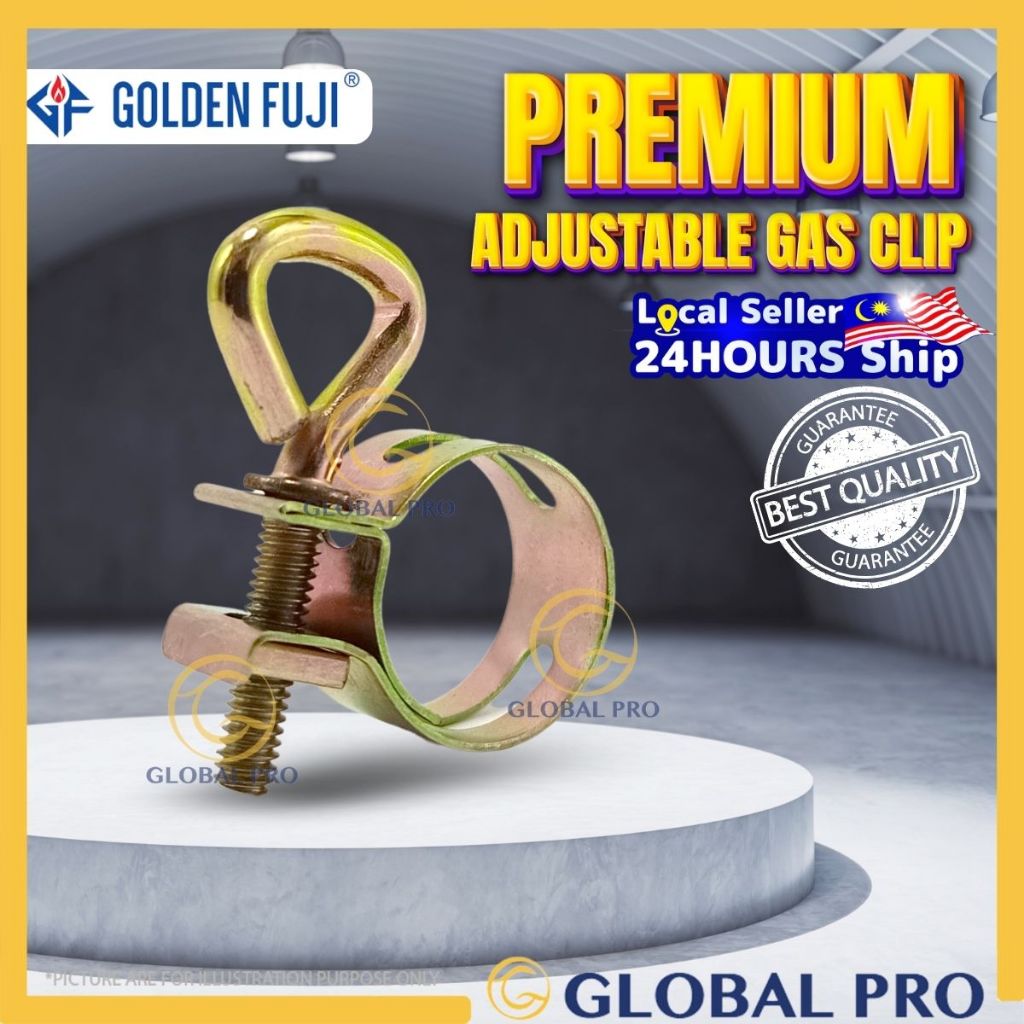 1PC Golden Fuji Premium Adjustable Gas Clip Hose Band Tighten Gas Hose ...