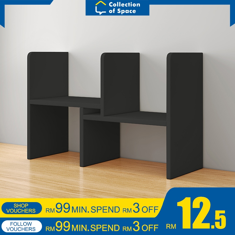 Adjustable Table Top Rack Desktop Storage Shelf Book Rack Rak Buku ...
