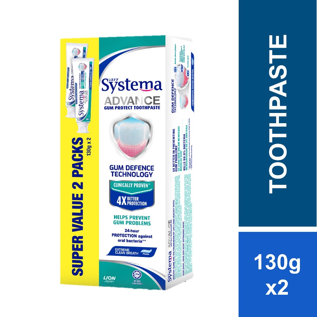 Systema Advance Toothpaste Extreme Clean Breath Super Value 130g x 2s ...