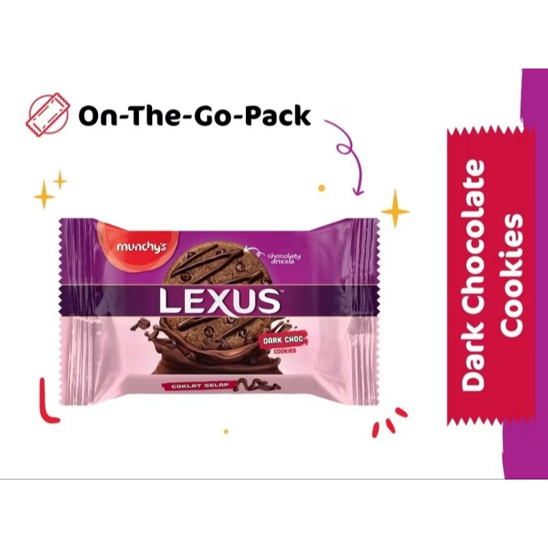 LEXUS COOKIES DARK CHOCOLATE (SMALL PACK-3 pieces cookies) 27g | Shopee ...