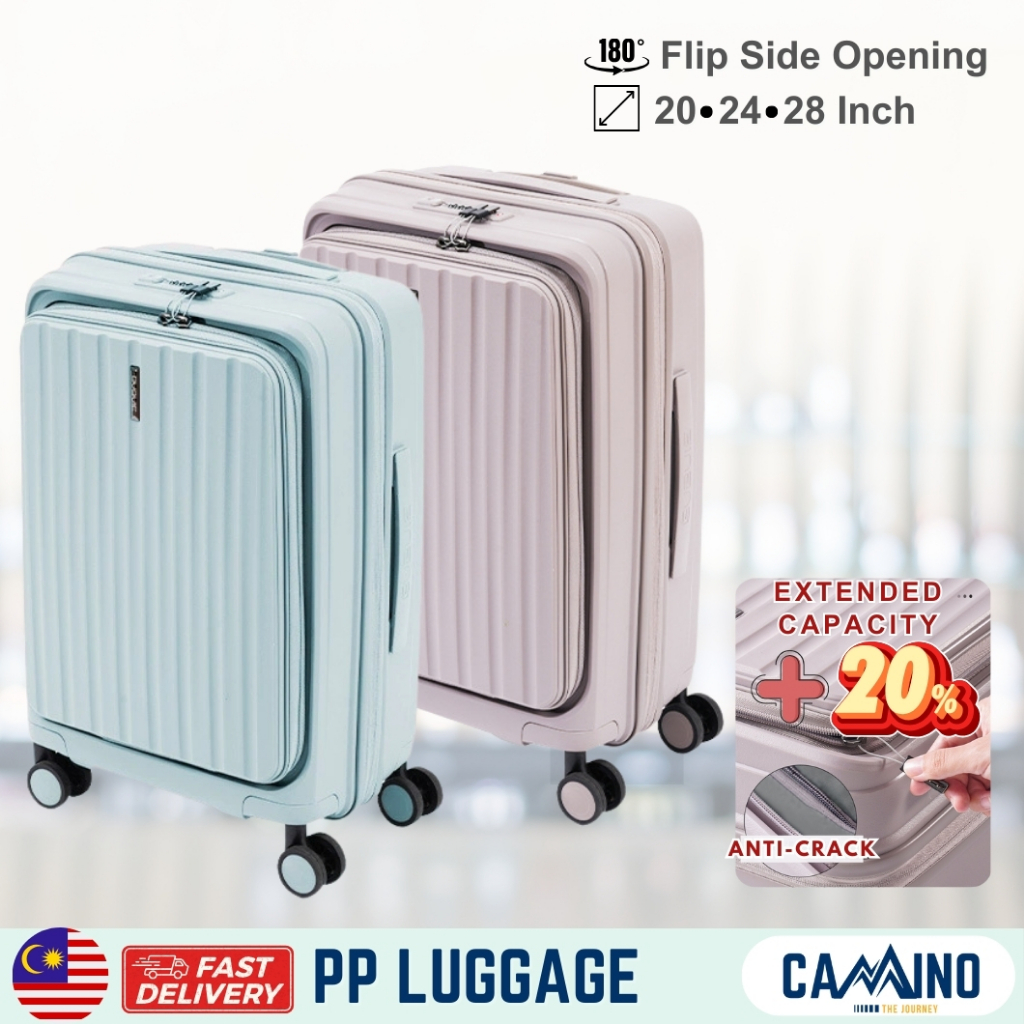 CAMINO Expandable Front Open Luggage Bag Hard Case Polypropylene ...