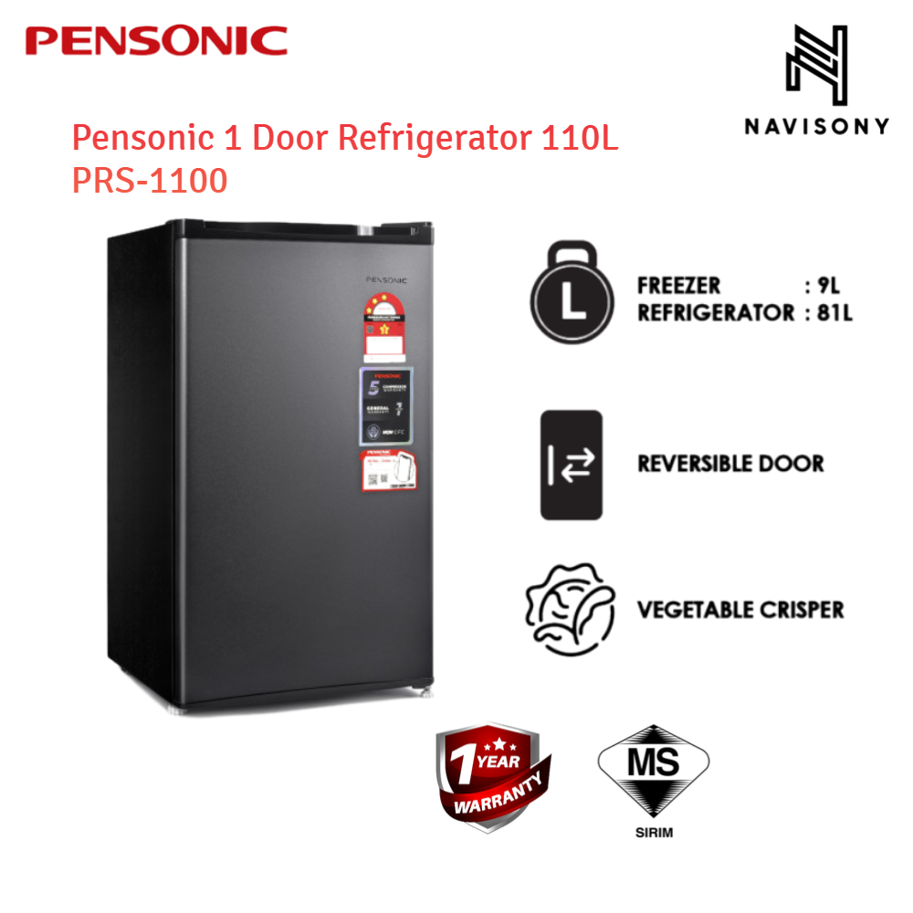 Pensonic Single Door Refrigerator 110L PRS-1100 | Shopee Malaysia