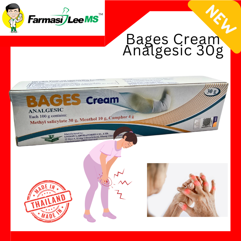 BAGES Cream Analgesic 30g (07/2027) | Shopee Malaysia