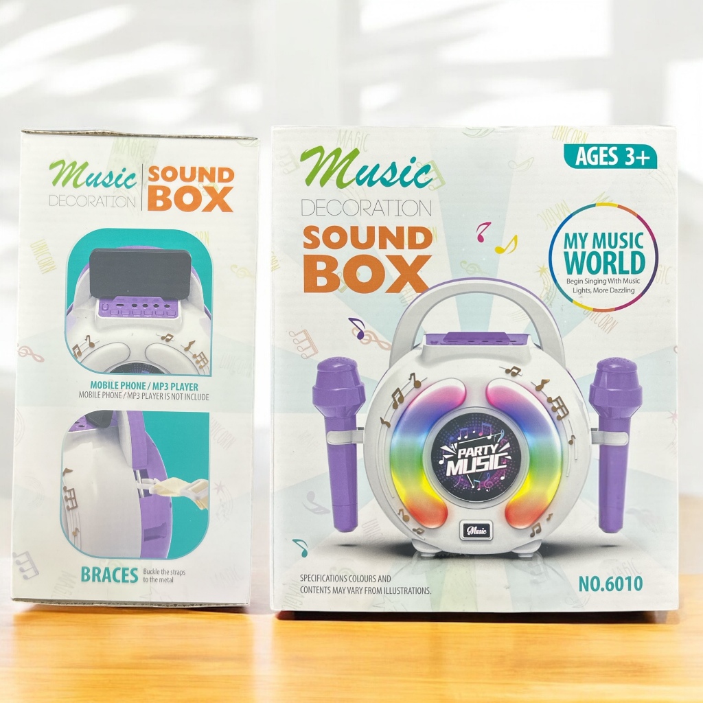 Mainan Karaoke Music Sound Box Budak | Lampu & Muzik | Siap Mic! Untuk ...