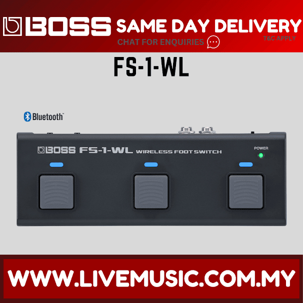Boss FS-1-WL Bluetooth Wireless Footswitch with USB and TRS (FS1WL ...