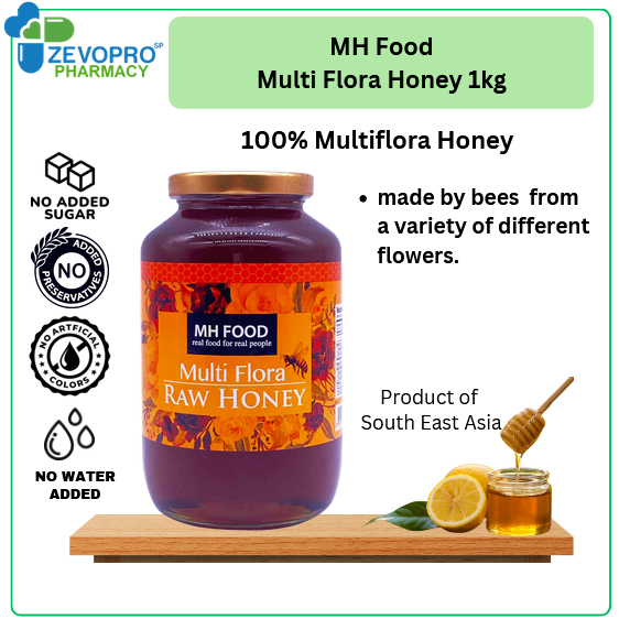 MH Food Multiflora / Multi Flora Raw Honey 1KG [EXP: 10/2027] 多花蜂蜜 ...