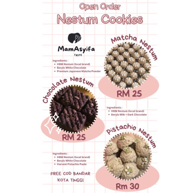 [Area Johor Sahaja] Biskut Raya MamAsyifa Sweet Matcha,Chocolate ...